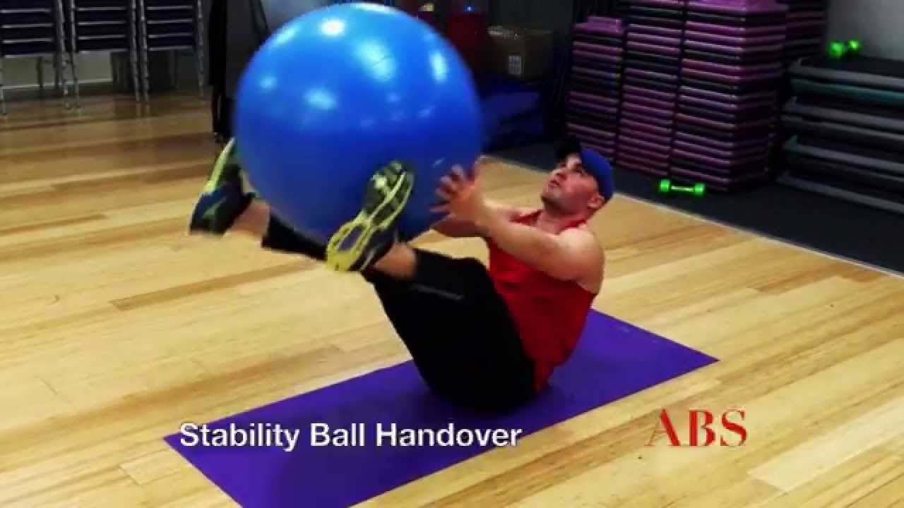 Abs stability ball handover - YouTube