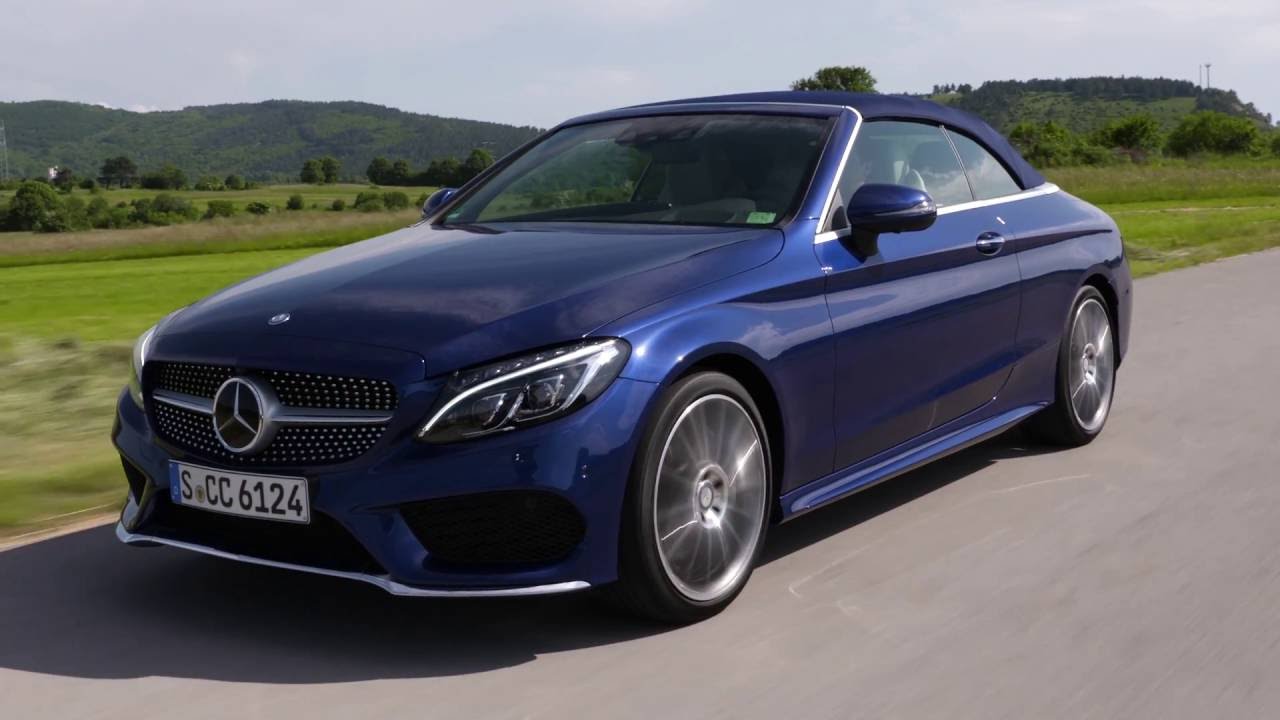 Mercedes-Benz C 400 4MATIC Cabriolet brilliant blue - YouTube