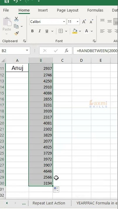 Randbetween Function MS Excel In Telugu | MS Excel In Telugu | #msexcelshorts - YouTube