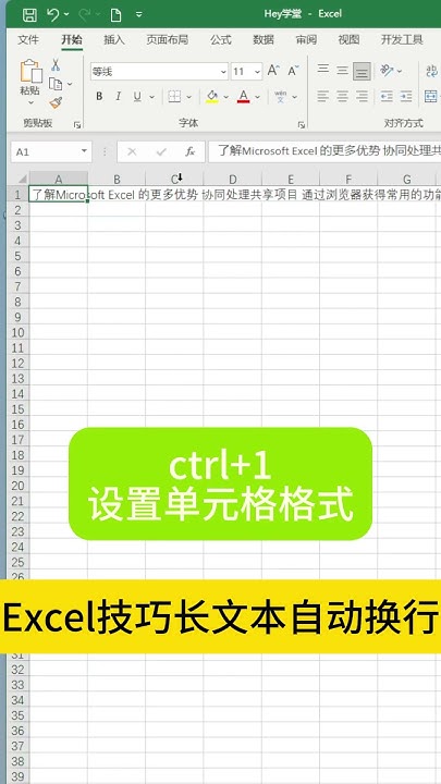 Excel技巧长文本自动换行 Exceltips Exceltips Learnexcel Learnexcelfree