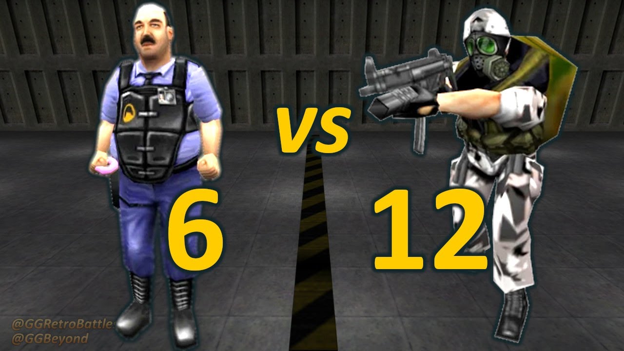 6 Otis vs 12 HL1 Grunts - Half-Life: Opposing Force Retro Battles - YouTube