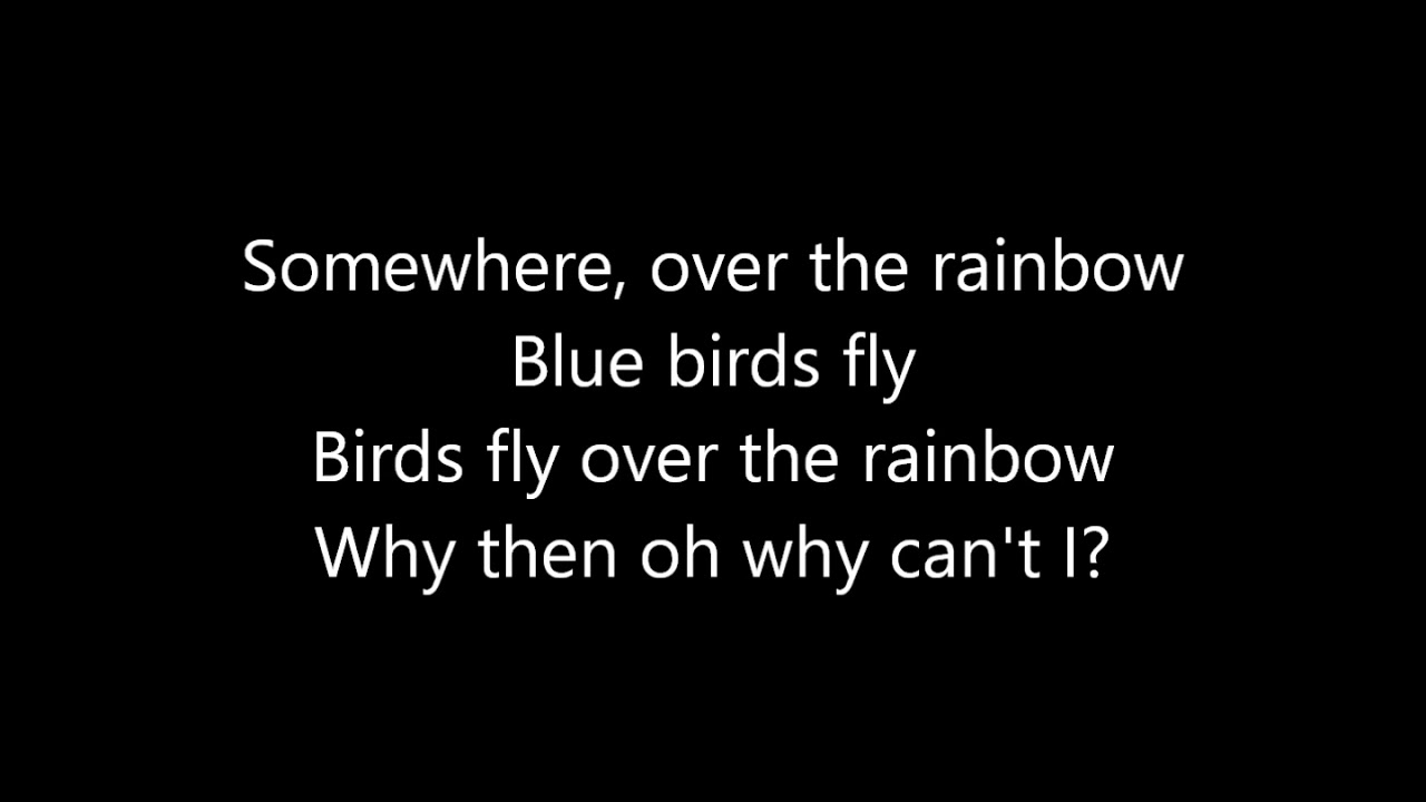Frank Sinatra Over The Rainbow Lyrics - YouTube