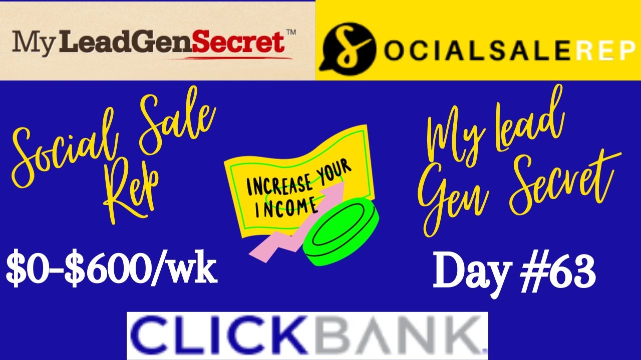 [$0-$600/Wk] Make Money With Clickbank | Social Sale Rep | MLGS Day #63 ...