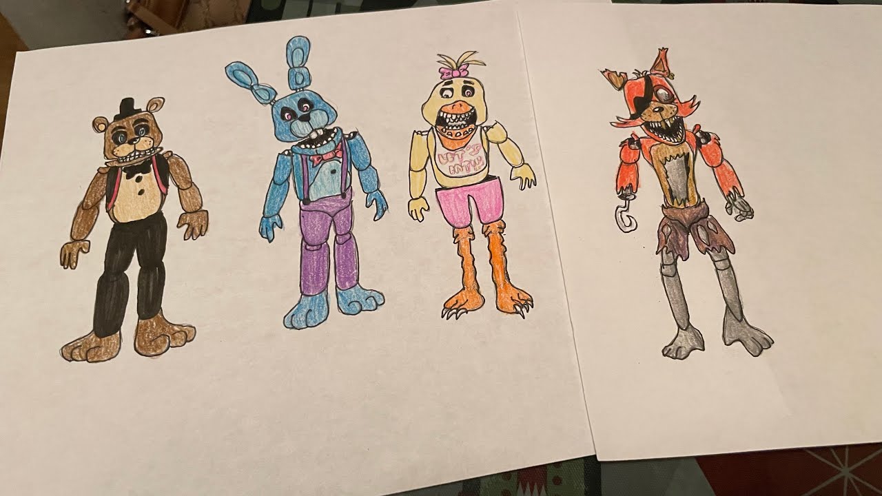 Me drawing The FNaF plus animatronics Part 1 - YouTube