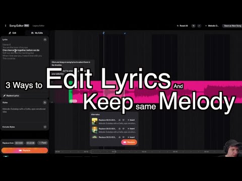 Suno AI Tutorial: 3 Ways To Edit Lyrics WITHOUT Changing The Melody