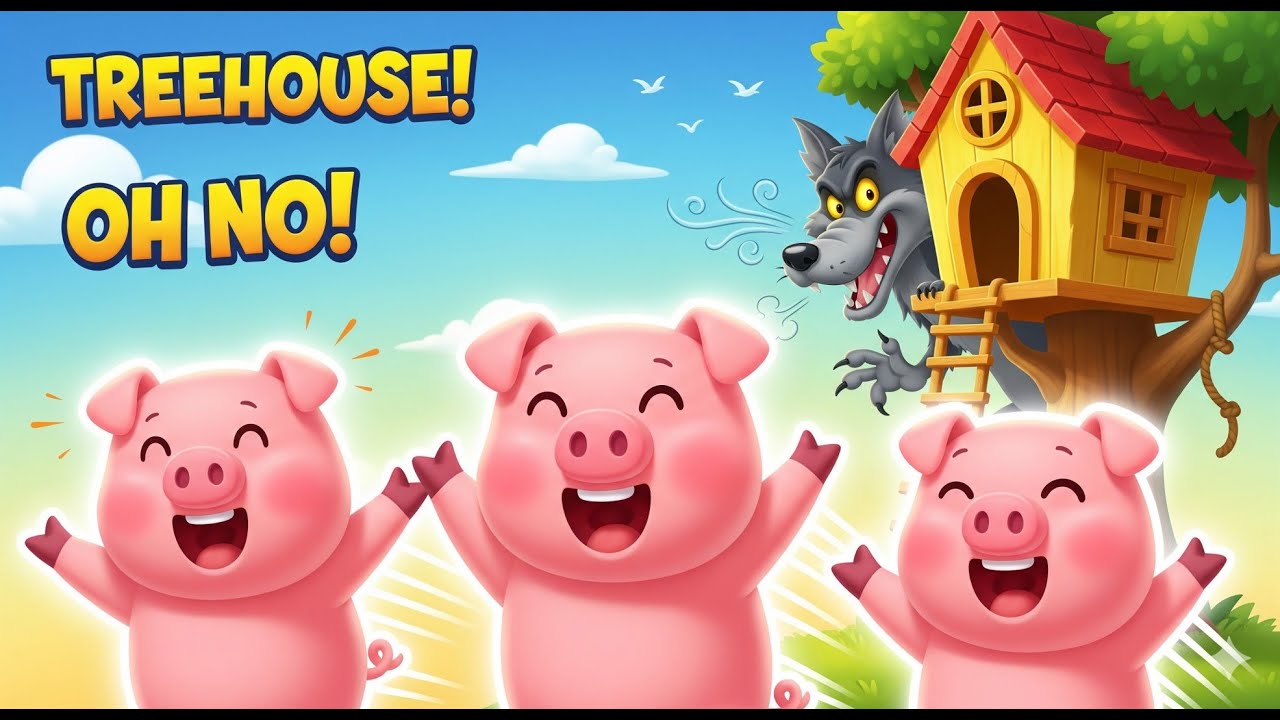 The Three Little Pigs 🐷 Build a Treehouse | English Bedtime Story 🌙 ...
