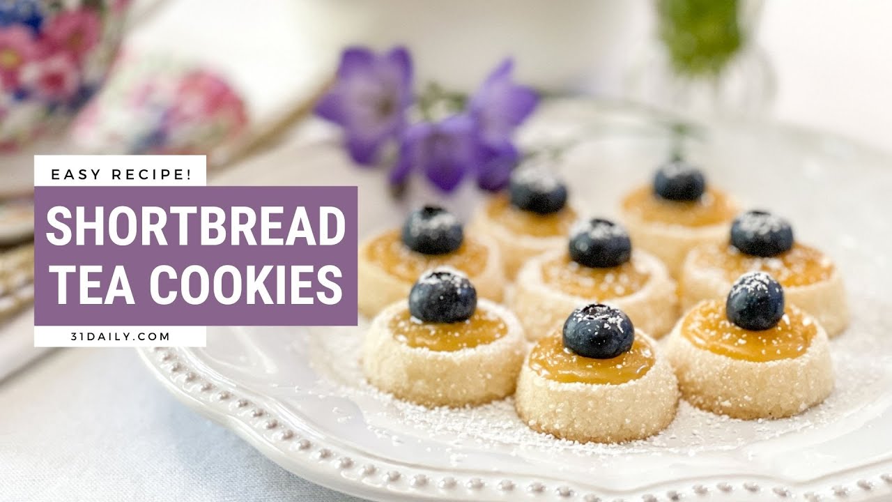 Shortbread Tea Cookies with Lemon Curd - YouTube