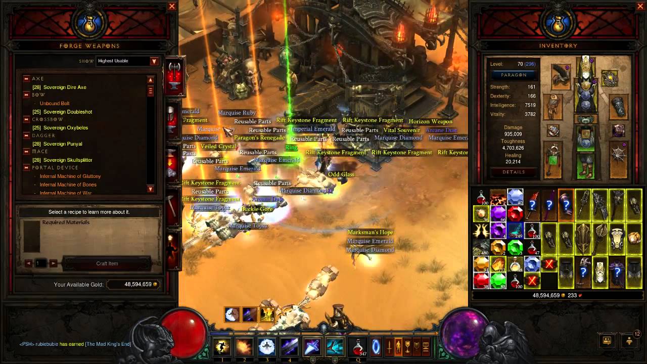 Diablo 3 - opening 100 Horadric Caches - legendary items - YouTube