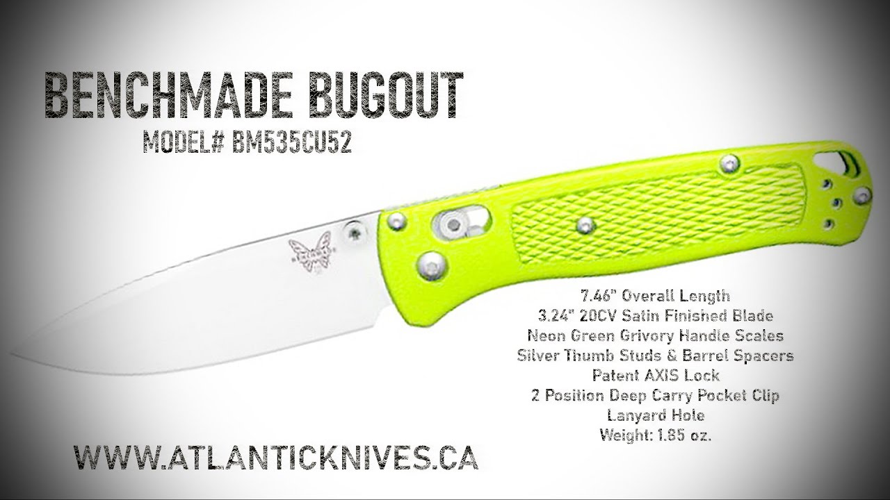 Benchmade Bugout - Neon Green - Model# BM535CU52 - YouTube