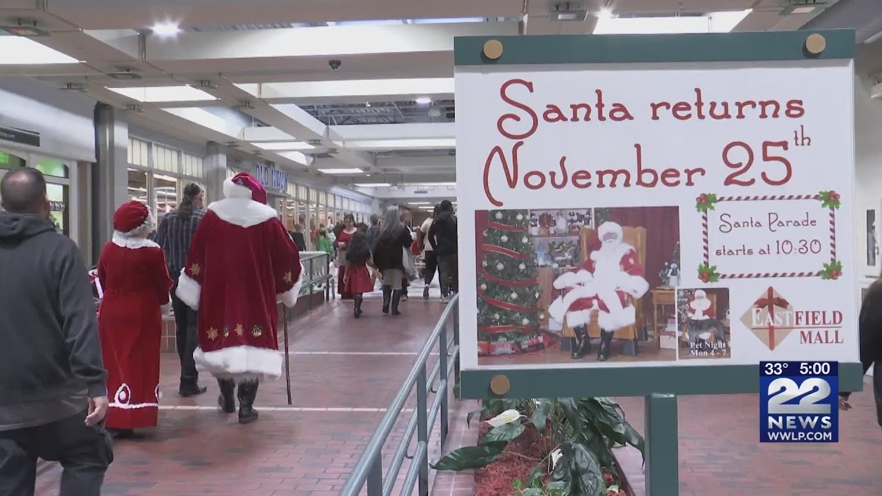 Eastfield Mall welcomes Santa Claus with welcome-back parade - YouTube
