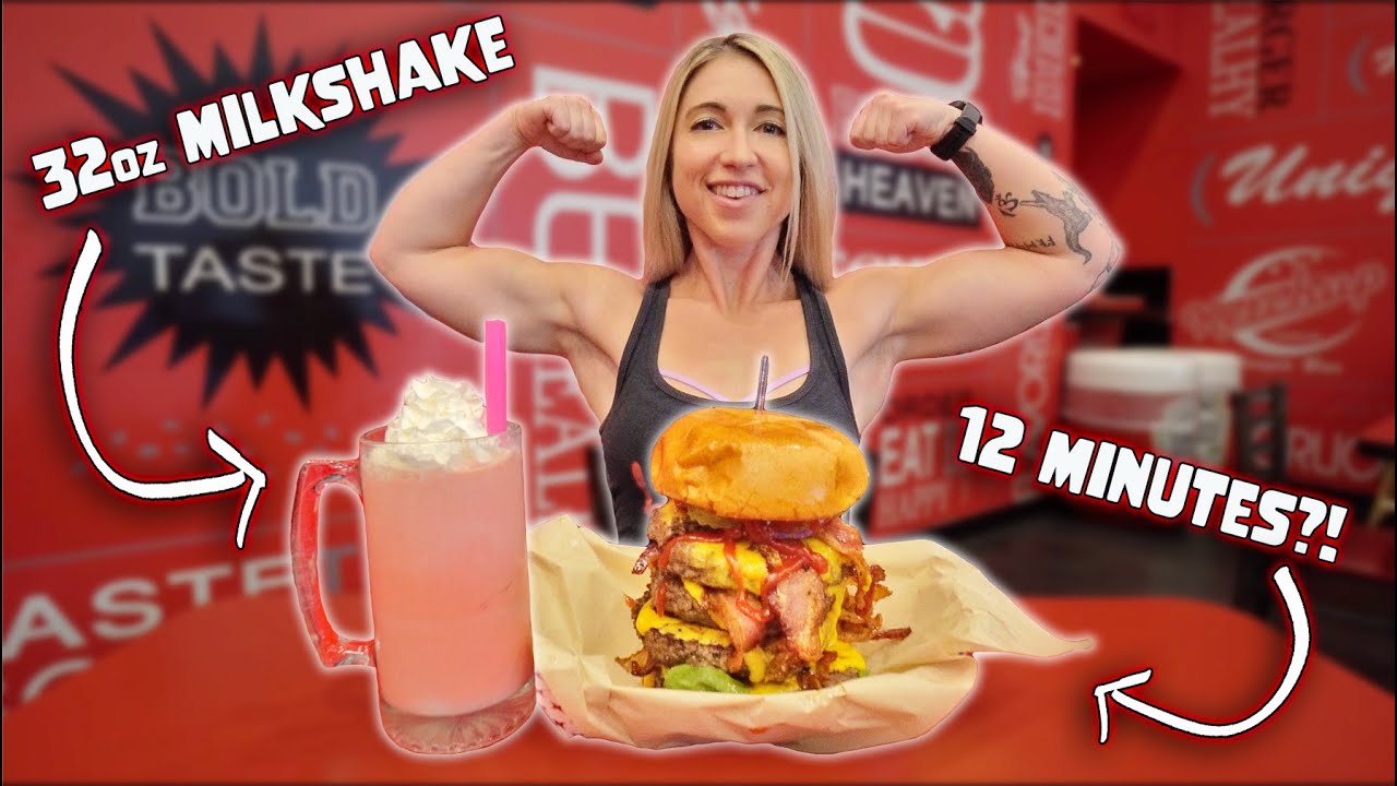 STACKED BACON CHEESEBURGER CHALLENGE | LAS VEGAS - YouTube