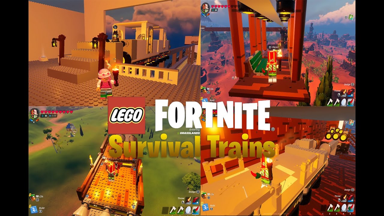 Fortnite Legos 4 Custom Trains & Stations - YouTube
