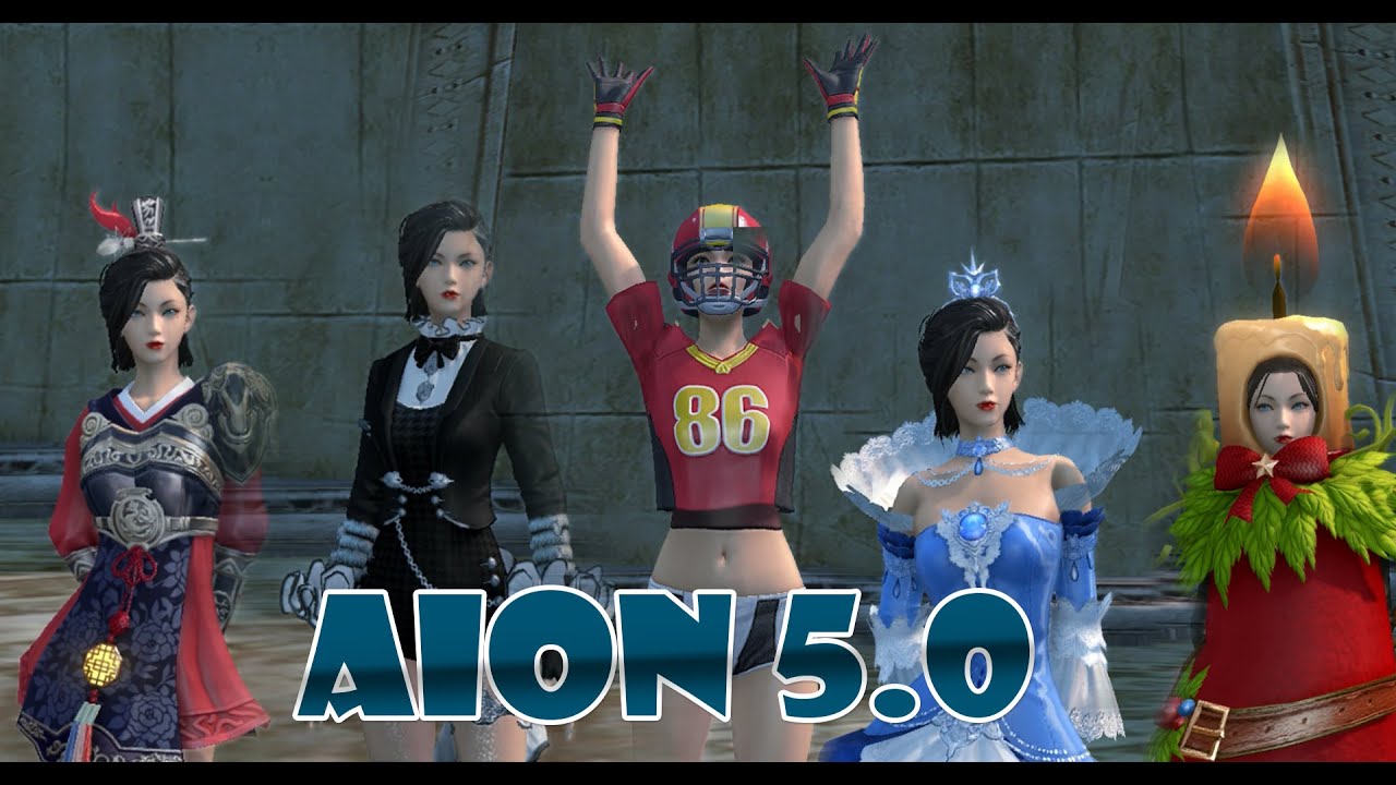 Aion 5.0 - New costumes (female) - YouTube