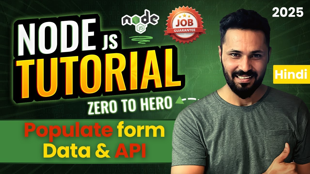 Node JS Tutorial in Hindi #51 Populate Form with API Data using ID | Get API with Params ...