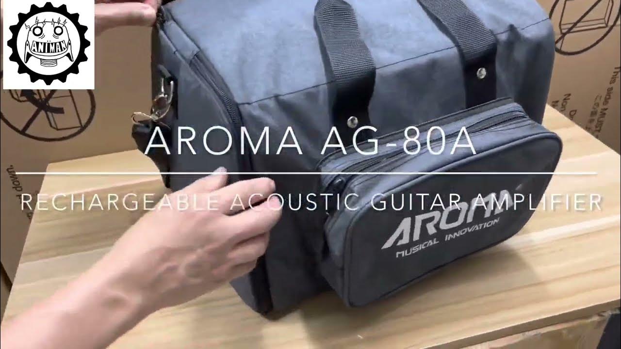 AROMA AG-80A | rechargeable acoustic guitar amplifier - YouTube