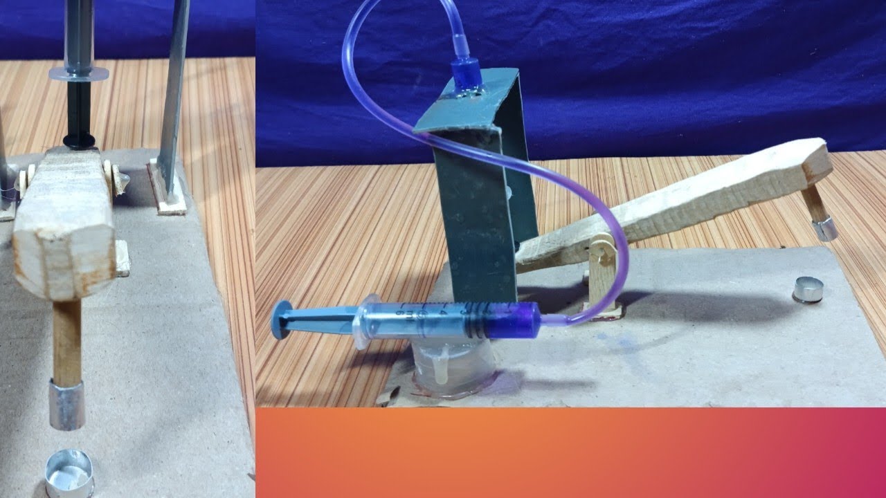 How To Make Hydraulic Dhenki Model || Science Project For Class Eight ...