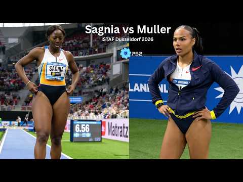 Muller vs Sagnia, ISTAF Dusseldorf 2026 #femaleathletes #khaddisagnia #womenslongjump jump