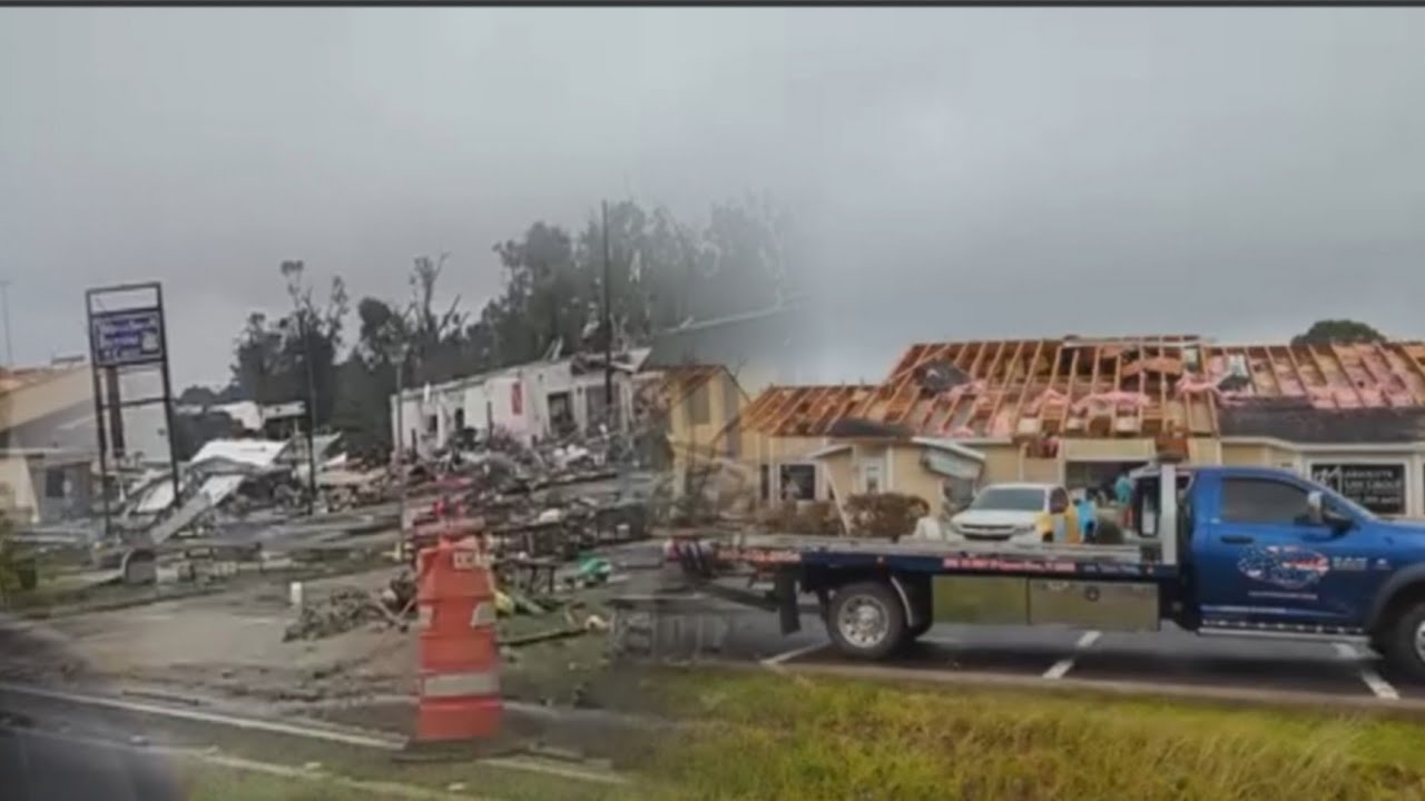 Just minutes ago! Storm in Florida footage tornado damage Crystal river ...