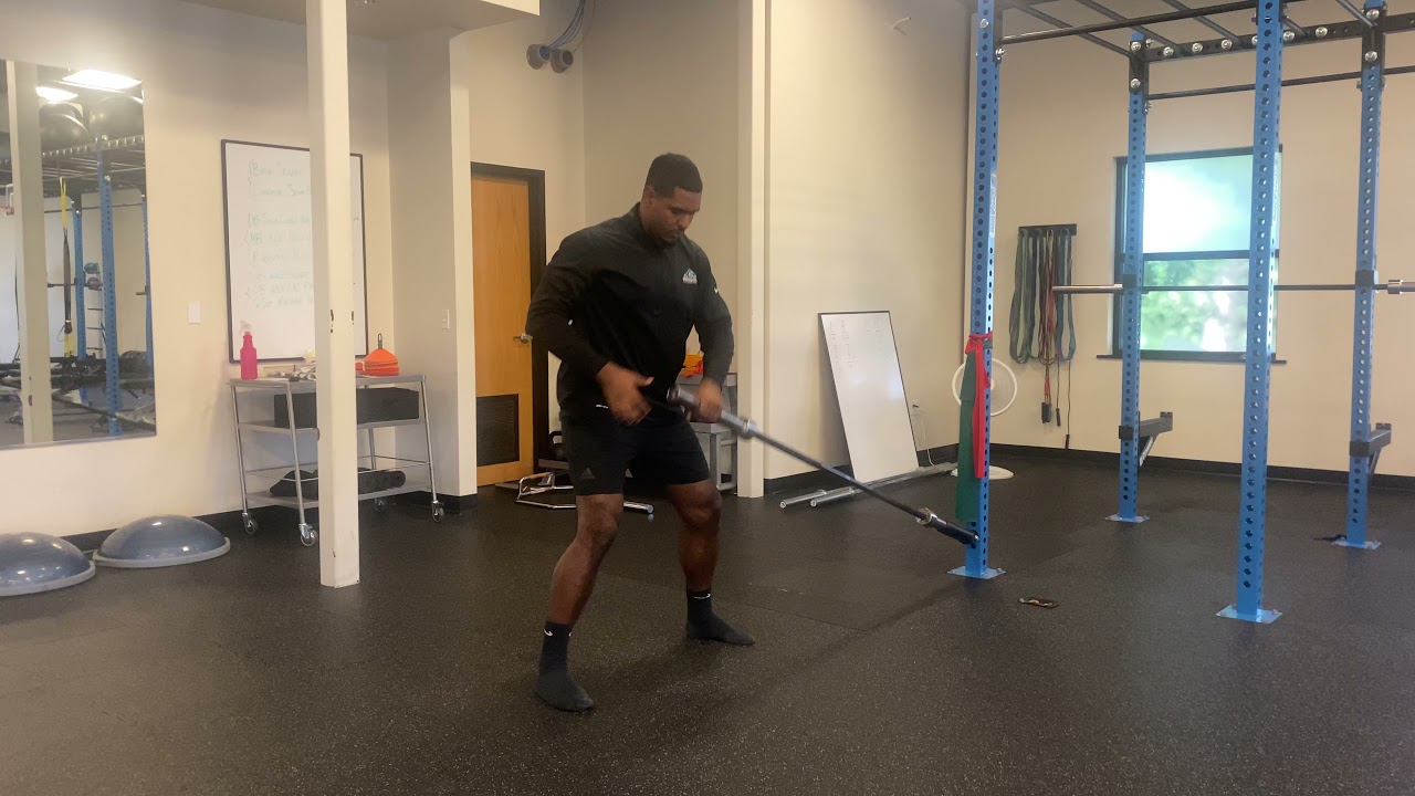 Landmine Snatch and press - YouTube