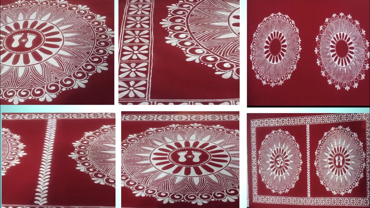 Aipan art on Fabric || कपड़े पर या aipan थाली पर नाम कैसे लिखे || Easy ...