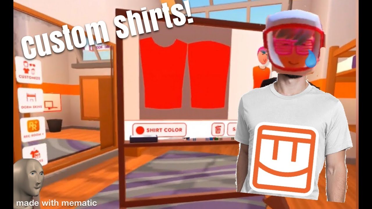 How to make custom shirts in Rec Room - YouTube