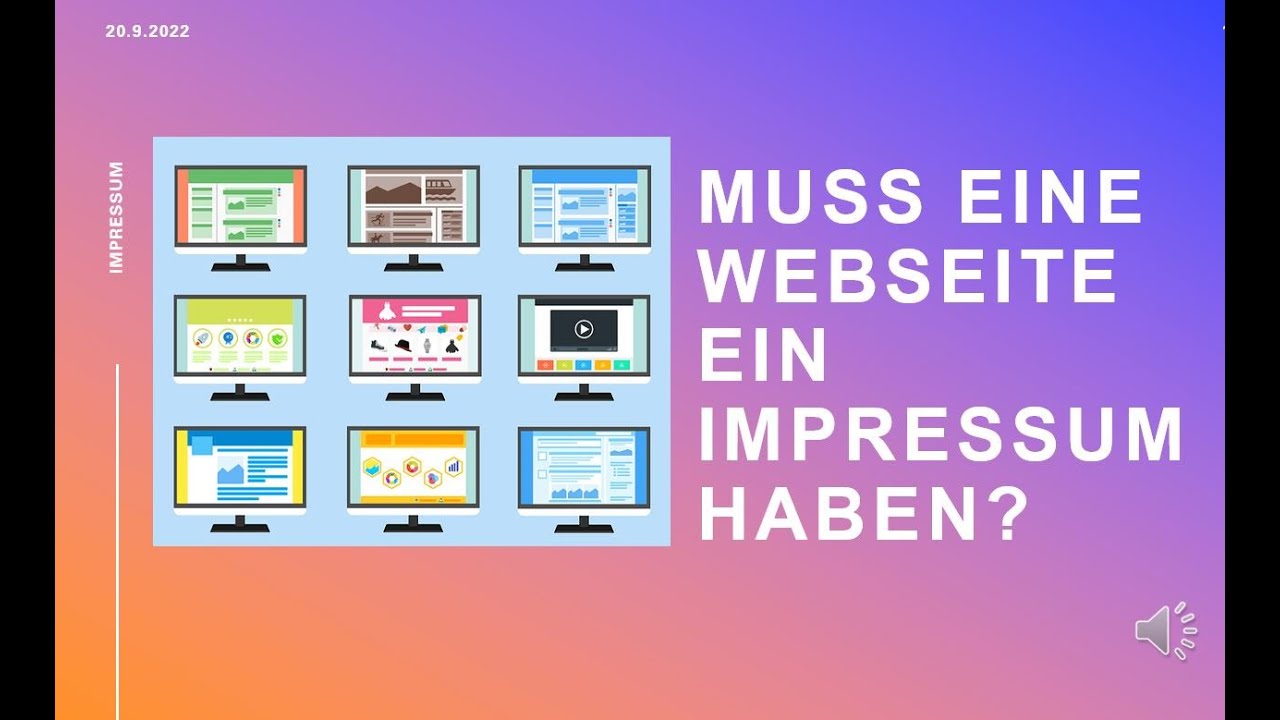 Muss eine Webseite ein Impressum haben? - YouTube