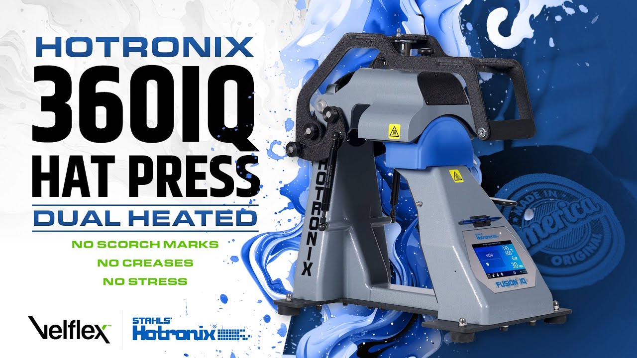 The Hat Press Every Dimensional Transfer Needs | Hotronix 360 IQ - YouTube