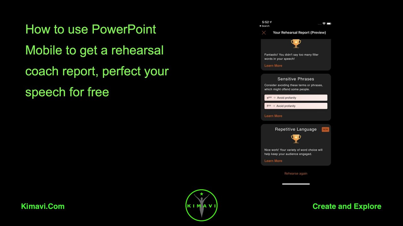 How to use PowerPoint Mobile to get a rehearsal coach report, perfect ...
