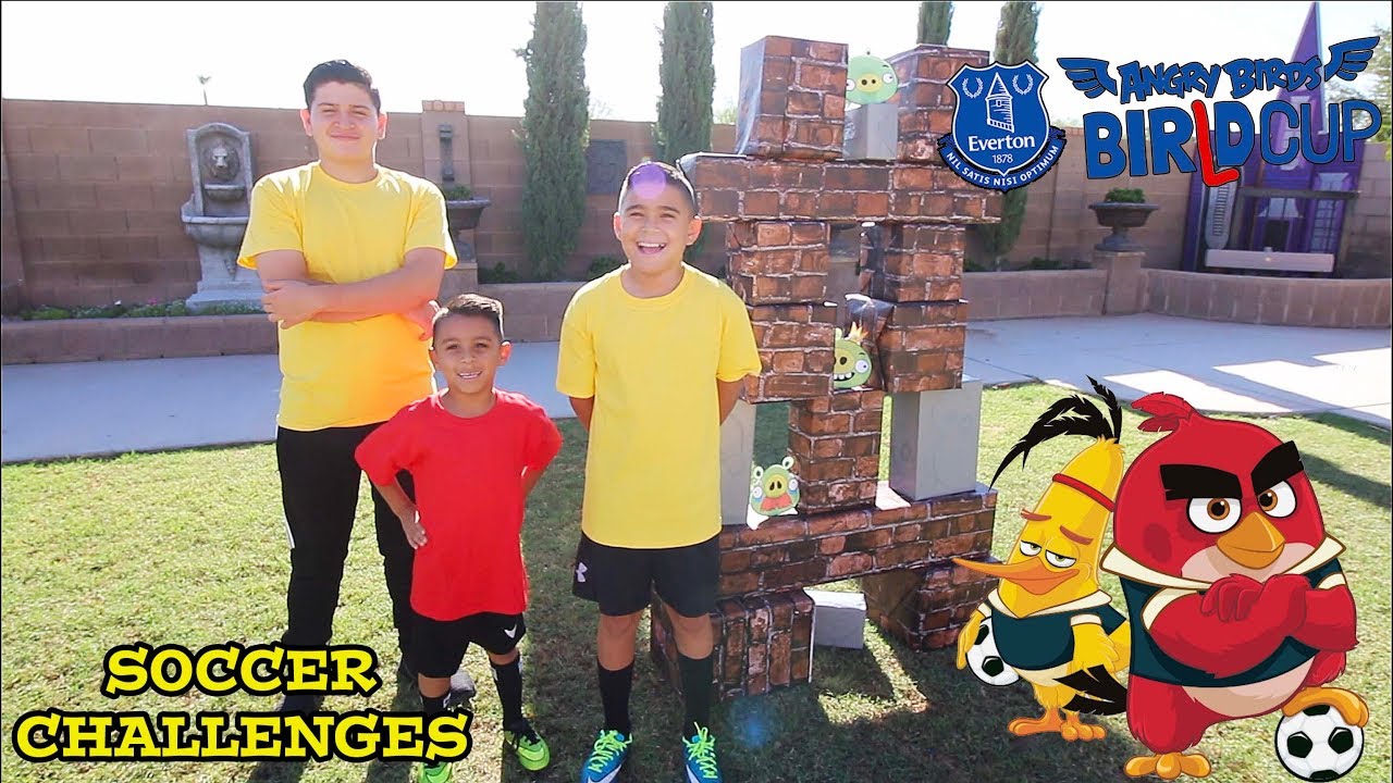 ANGRY BIRDS - BirLd Cup Pt. 2 | Challenges with EVERTON FC | Soccer ...