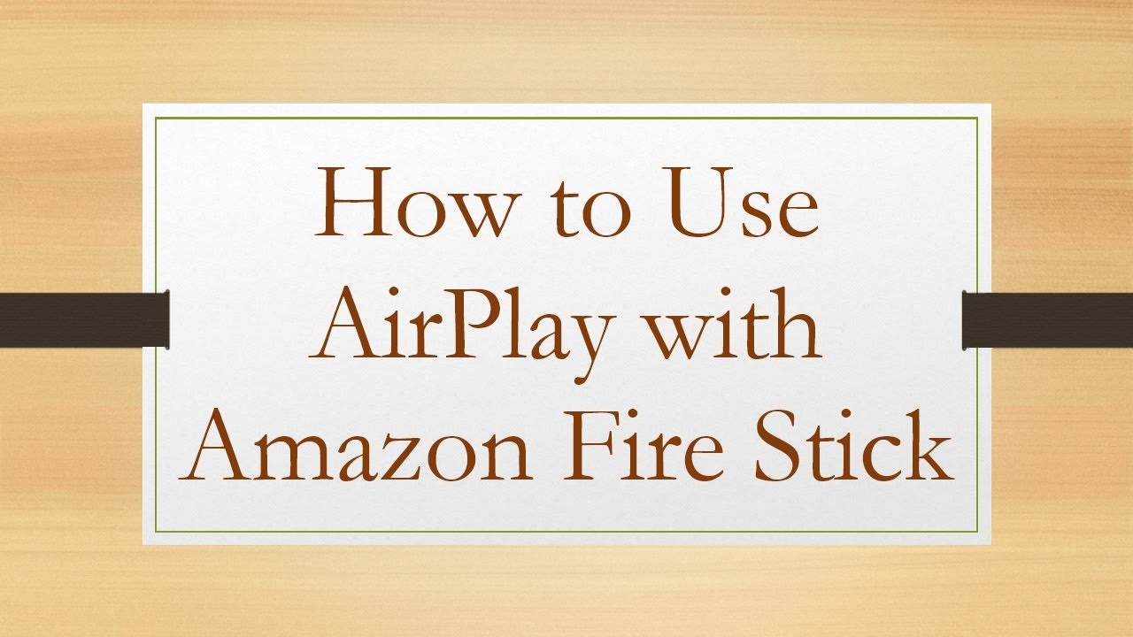 How to Use AirPlay with Amazon Fire Stick - YouTube