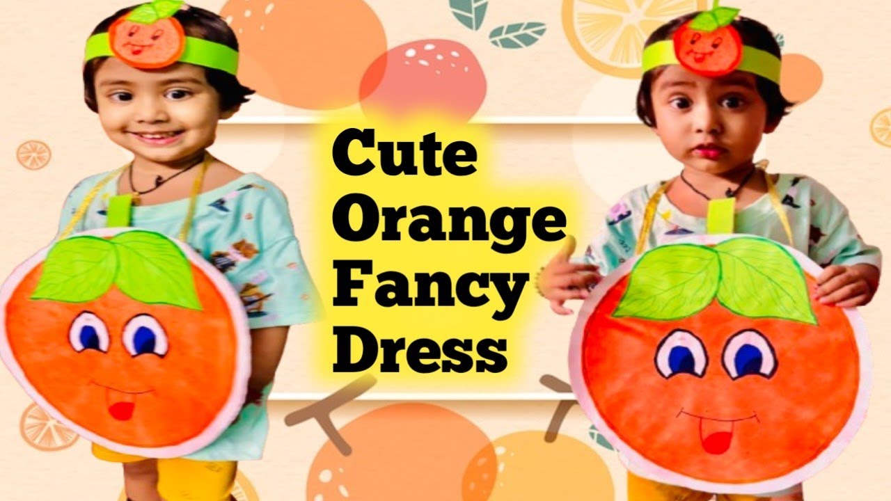 DIY Orange Costume | Fruit Theme Fancy Dress | Orange Fancy Dress For ...