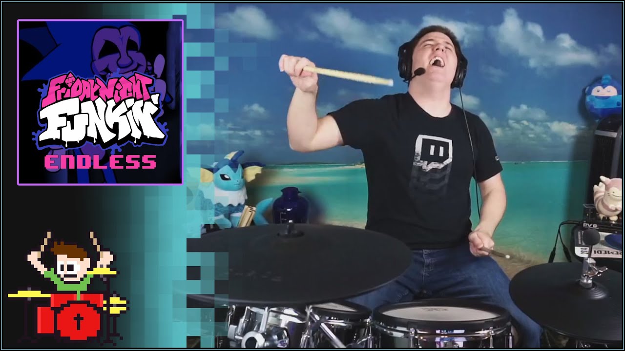 FNF Sonic.EXE V2.0 - Endless On Drums! - YouTube