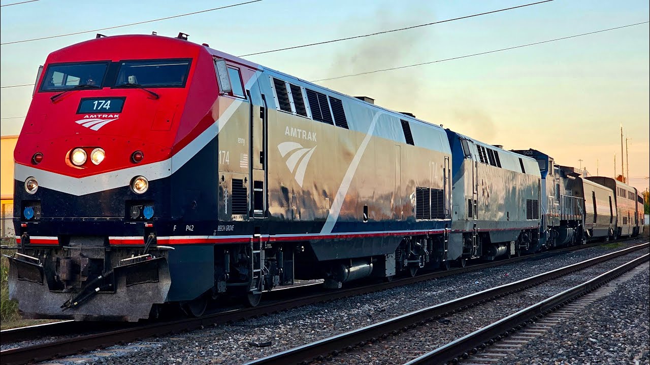 Amtrak sunset limited ft great consist, Maury street near tower 26 ...
