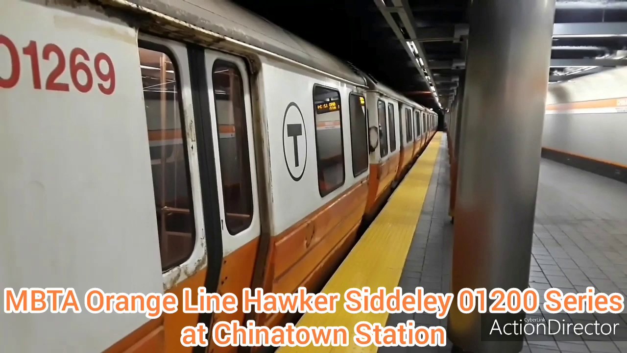 MBTA Orange Line Hawker Siddeley 01200 Series at Chinatown Station ...