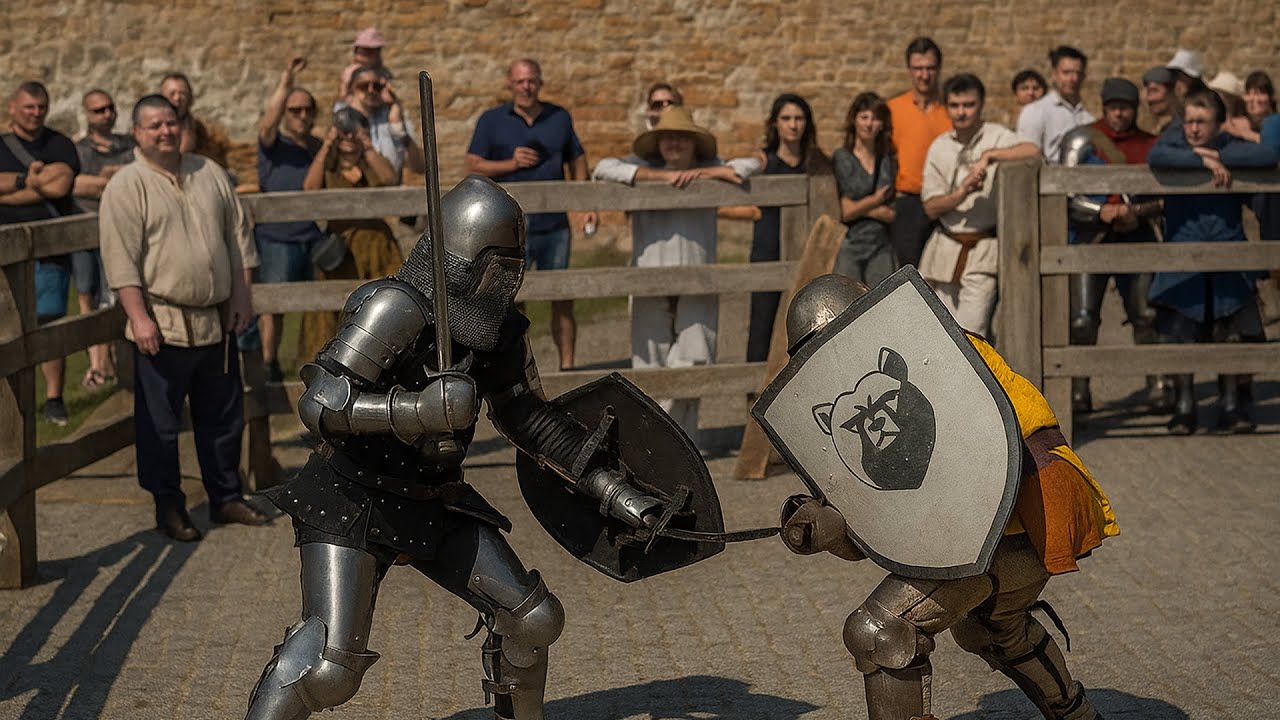 Medieval Duel of Steel: Women Knights in Full Armor Sword Combat - YouTube