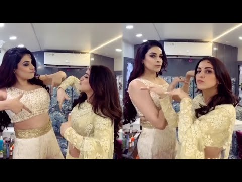 Kundali Bhagya Bts Anjum Fakih and Shraddha Arya dance masti