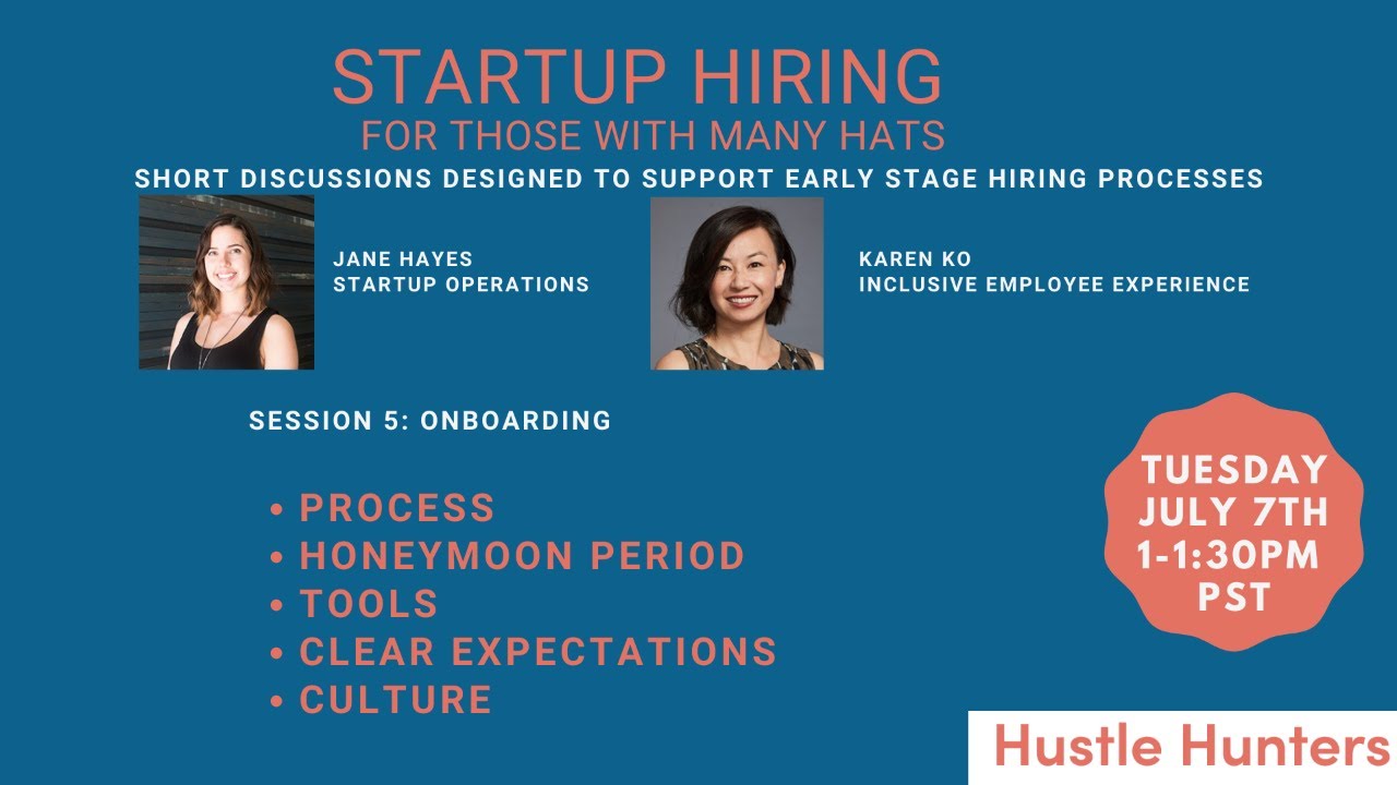 Startup Hiring Session 5: Onboarding - YouTube
