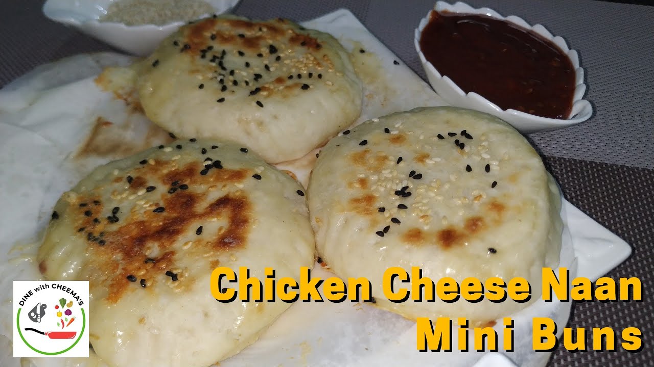 Chicken Cheese Naan without oven | Mini Cheese Buns | Cheese naan on ...