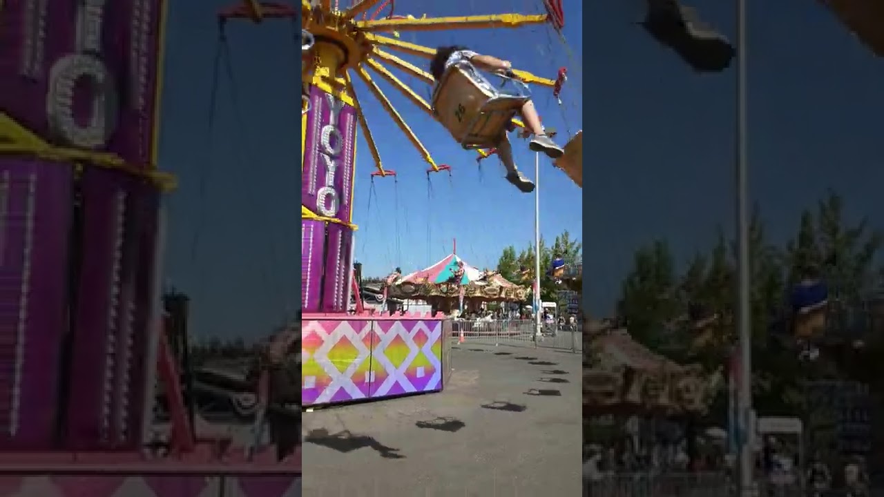Grace take #2 on the Yoyo ride at the evergreen state fair 2022 - YouTube