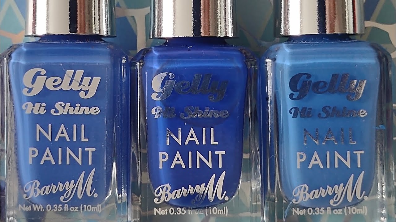 Barry M Damson, Blue Guava and Blue Margarita comparison - YouTube