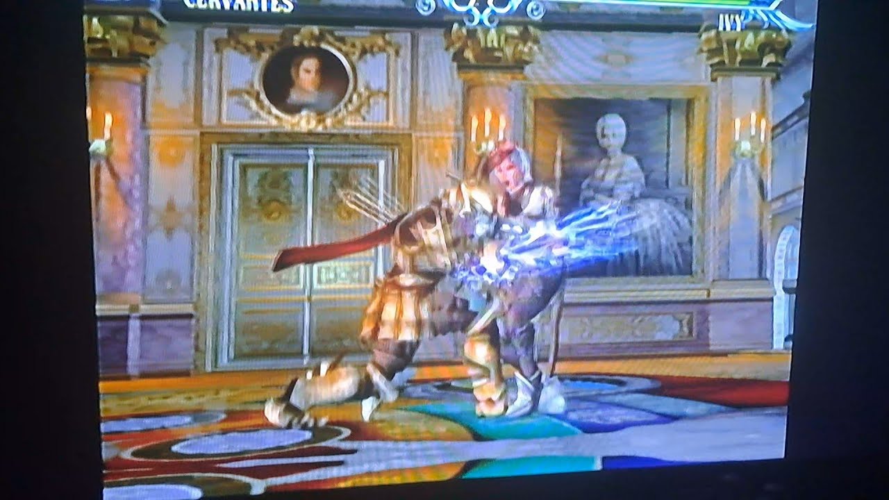 Soul Calibur 3 Cervantes Double Sword Gut Stab Throw on Ivy Alternate ...