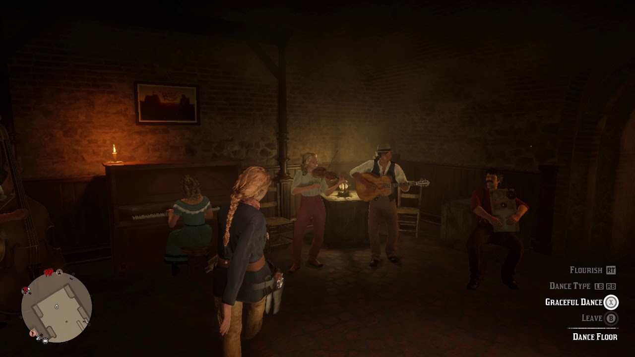 Red Dead Redemption 2 Dancing in the old timey nightclub - YouTube