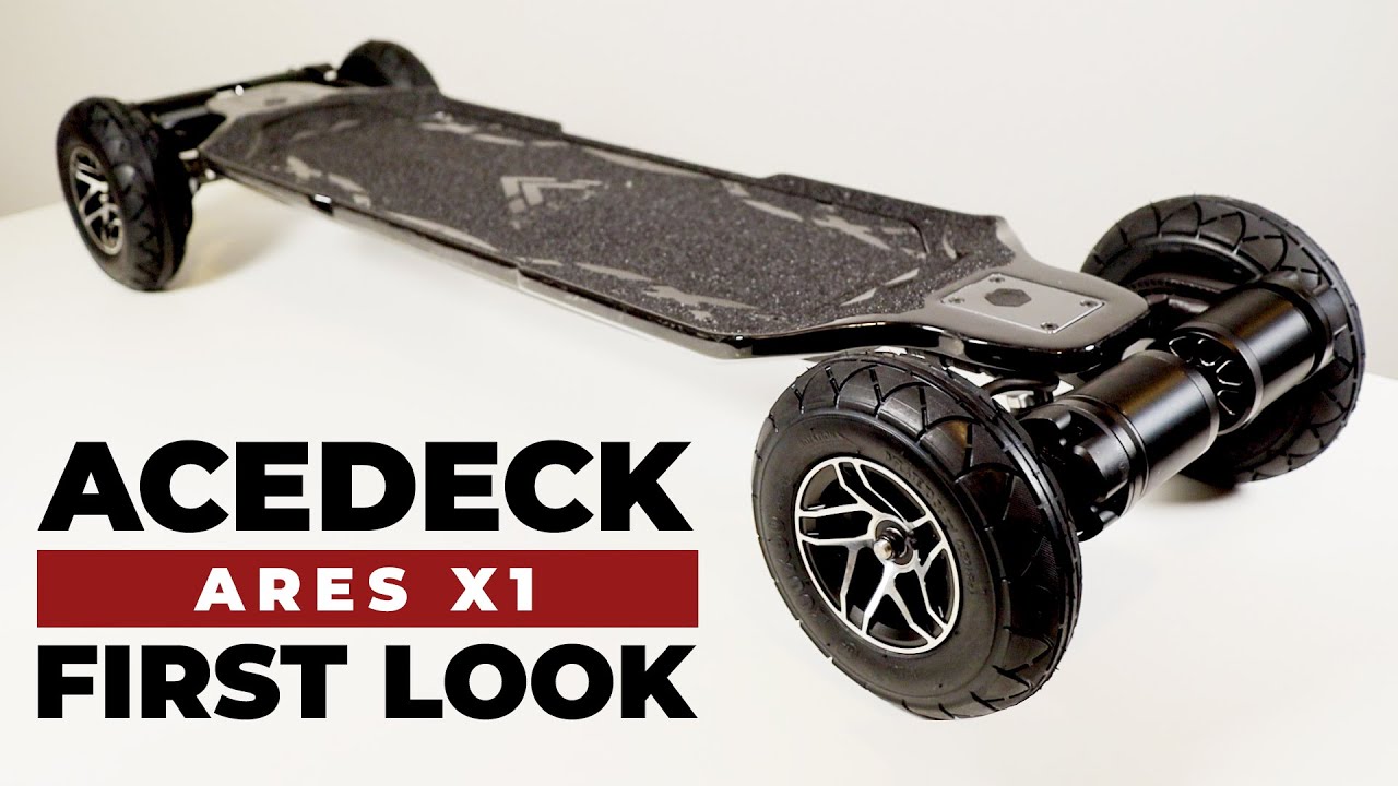 ACEDECK ARES X1 4WD Electric Skateboard First Look - YouTube