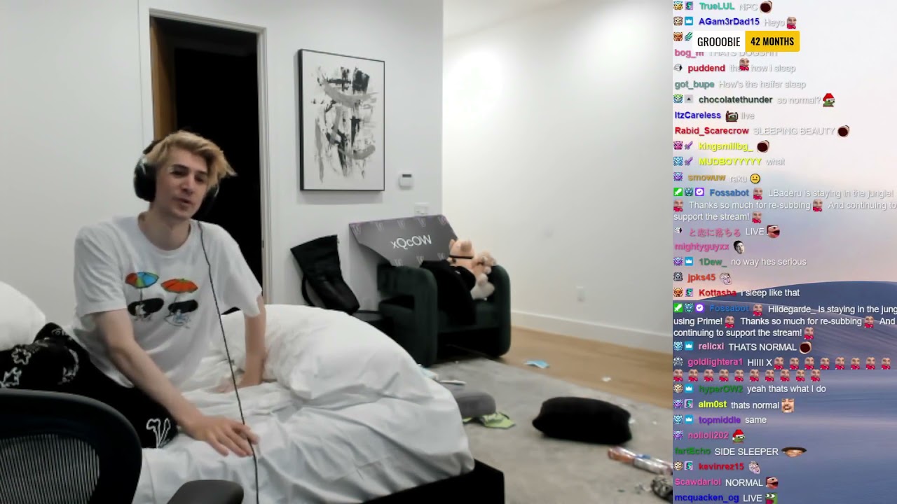xQc Explains Finding a Sleeping Position - YouTube