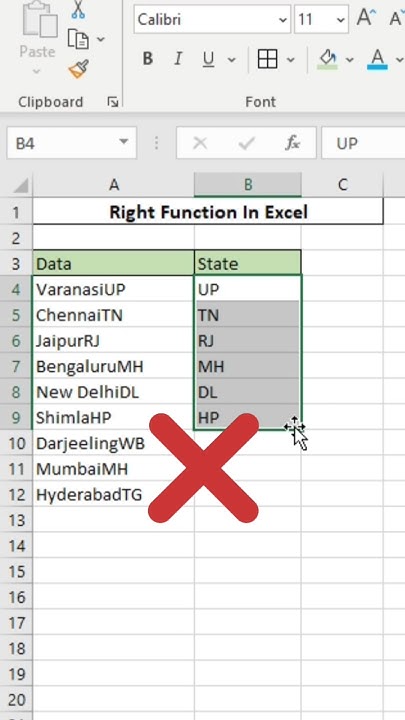 Right Formula In Excel | Right Function In Excel #excel #shorts - YouTube