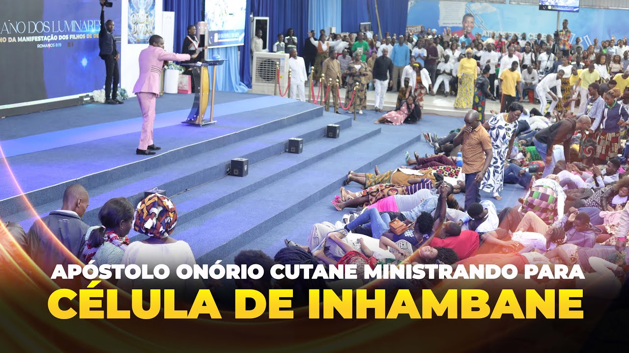 Apóstolo Onório Cutane ministrando para a célula de Inhambane ...
