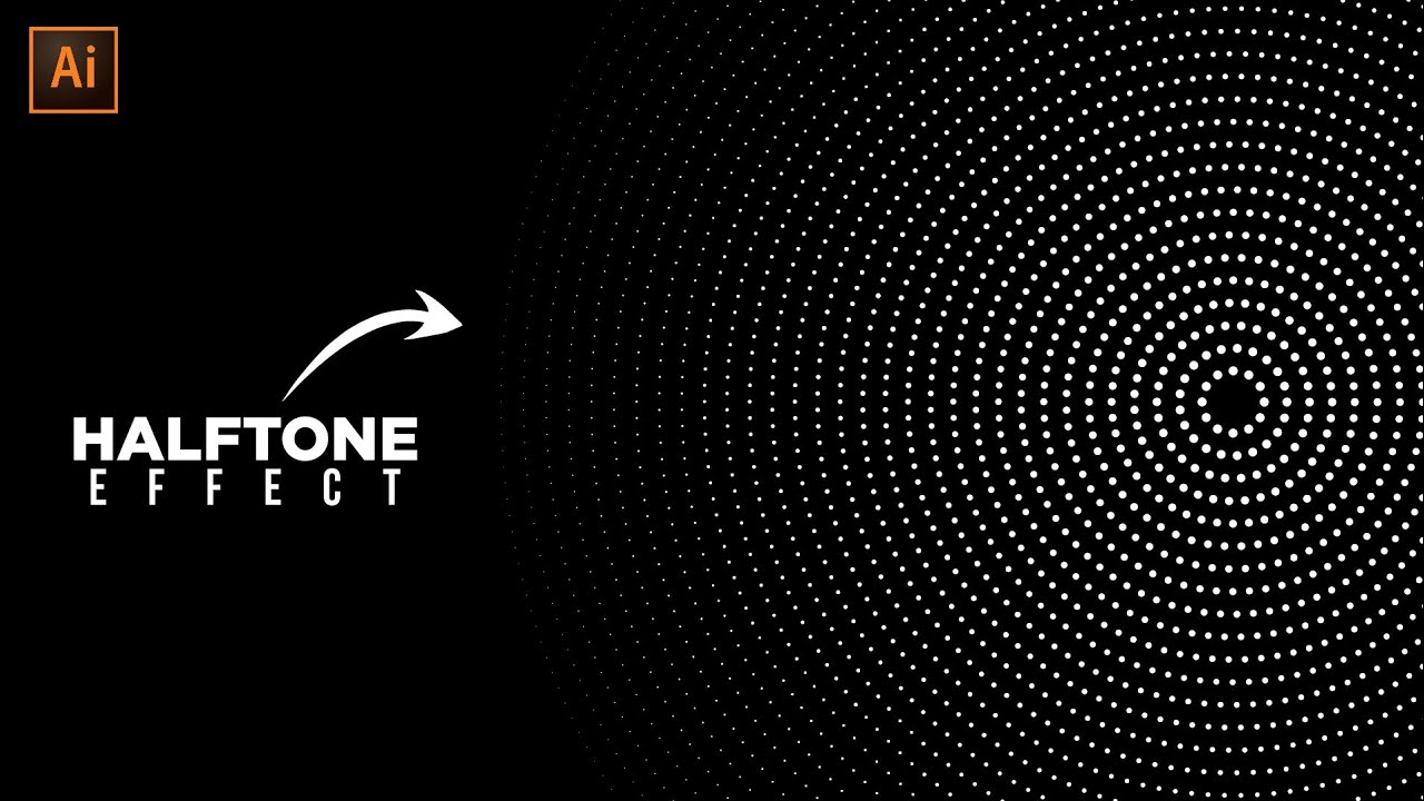 How To Create Halftone Effect in Adobe Illustrator - YouTube