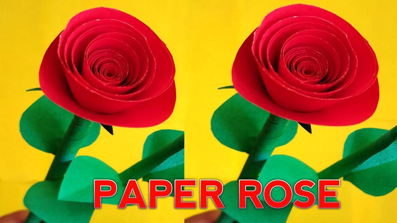 How To Make ROSE WITH PAPER DIY Paper Crafts YouTube how-to-make-rose-with-paper-diy-paper-crafts-youtube