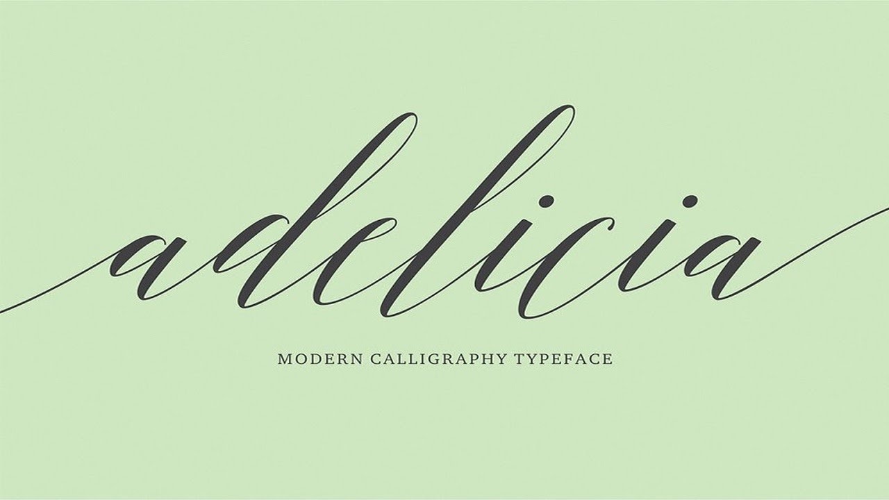 Adelicia Script Font Free Download - YouTube
