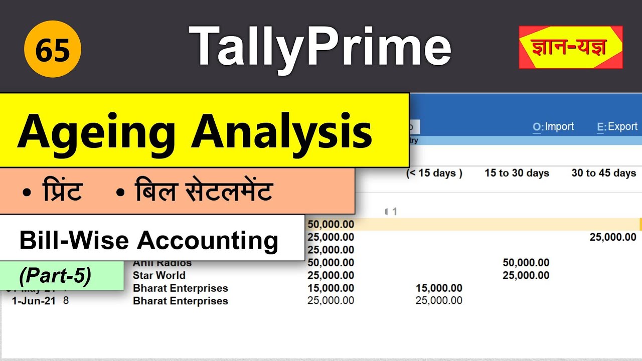 Ageing Analysis Report In Tally Prime Ageing By Bill Date Or Due Date Ageing Analysis Report In Tally Prime Ageing By Bill Date Or Due Date